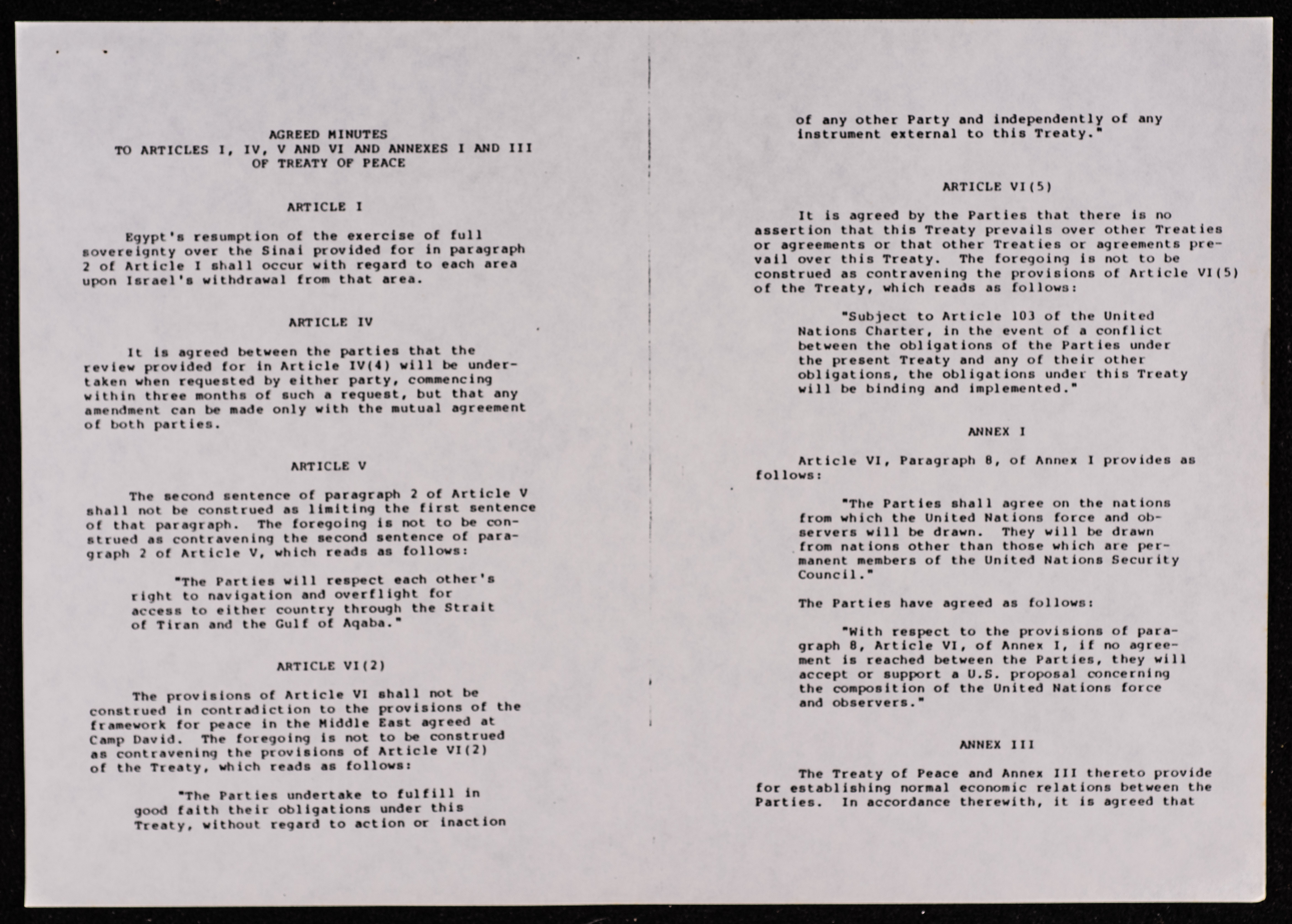 camp david accords text